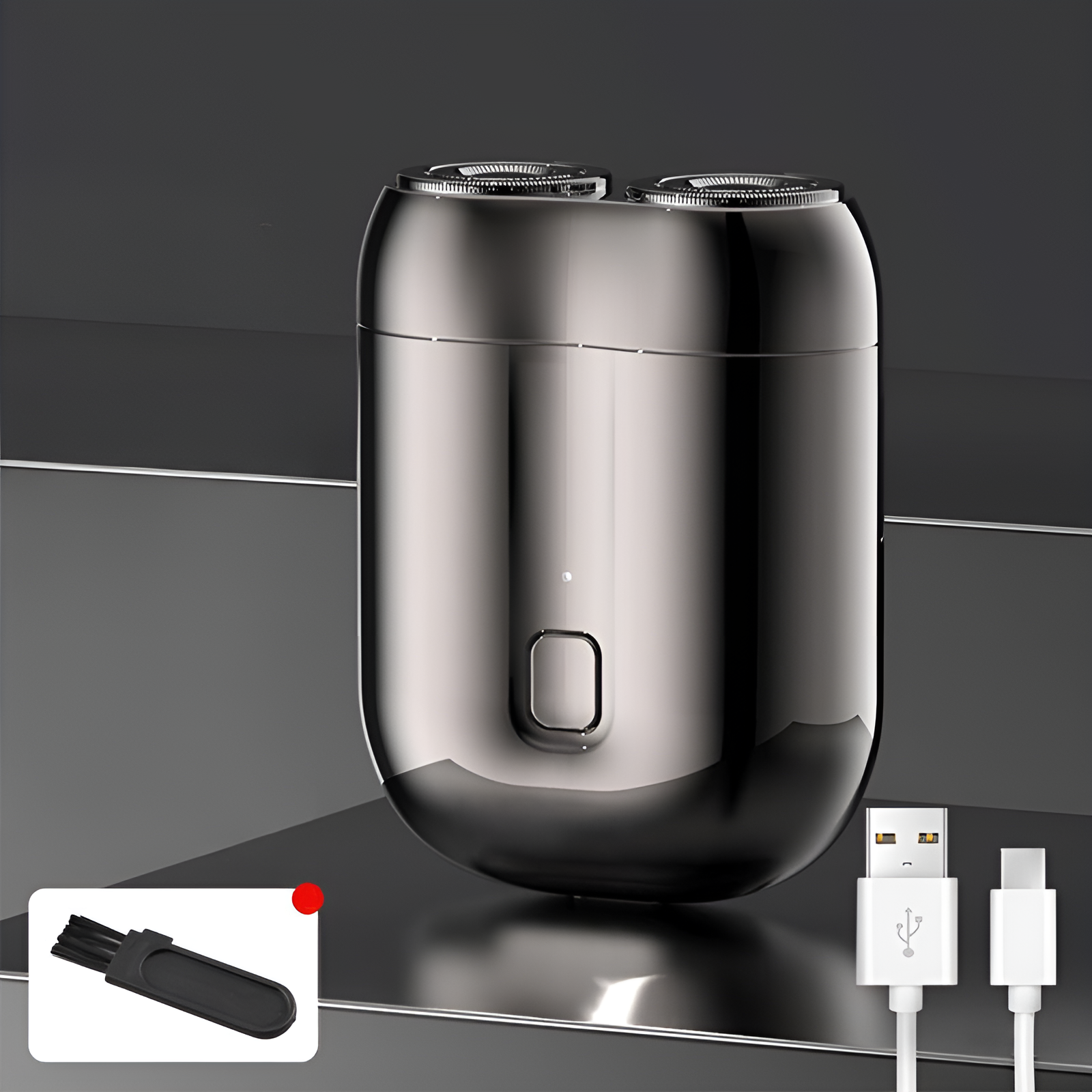 Компактная электробритва SJ-601 с 2-мя бреющими дисками, бронзовый цвет