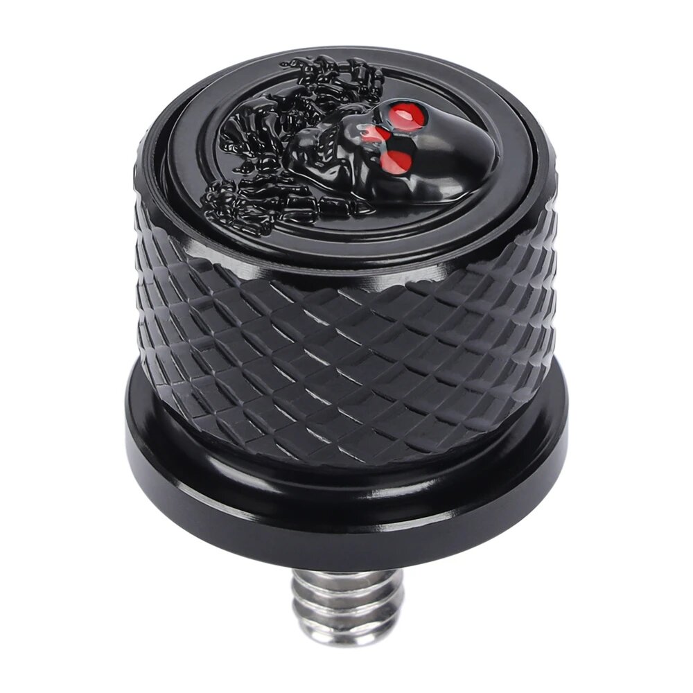 Черный хром, алюминиевый болт заднего крыла с головкой черепа, комплект гаек для Черный, black