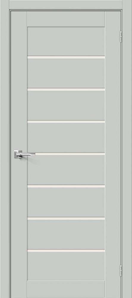 Межкомнатная Дверь ПЭТ Bravo Браво-22 Grey Silk / Magic Fog 800x2000мм (Полотно 1шт) / Браво.