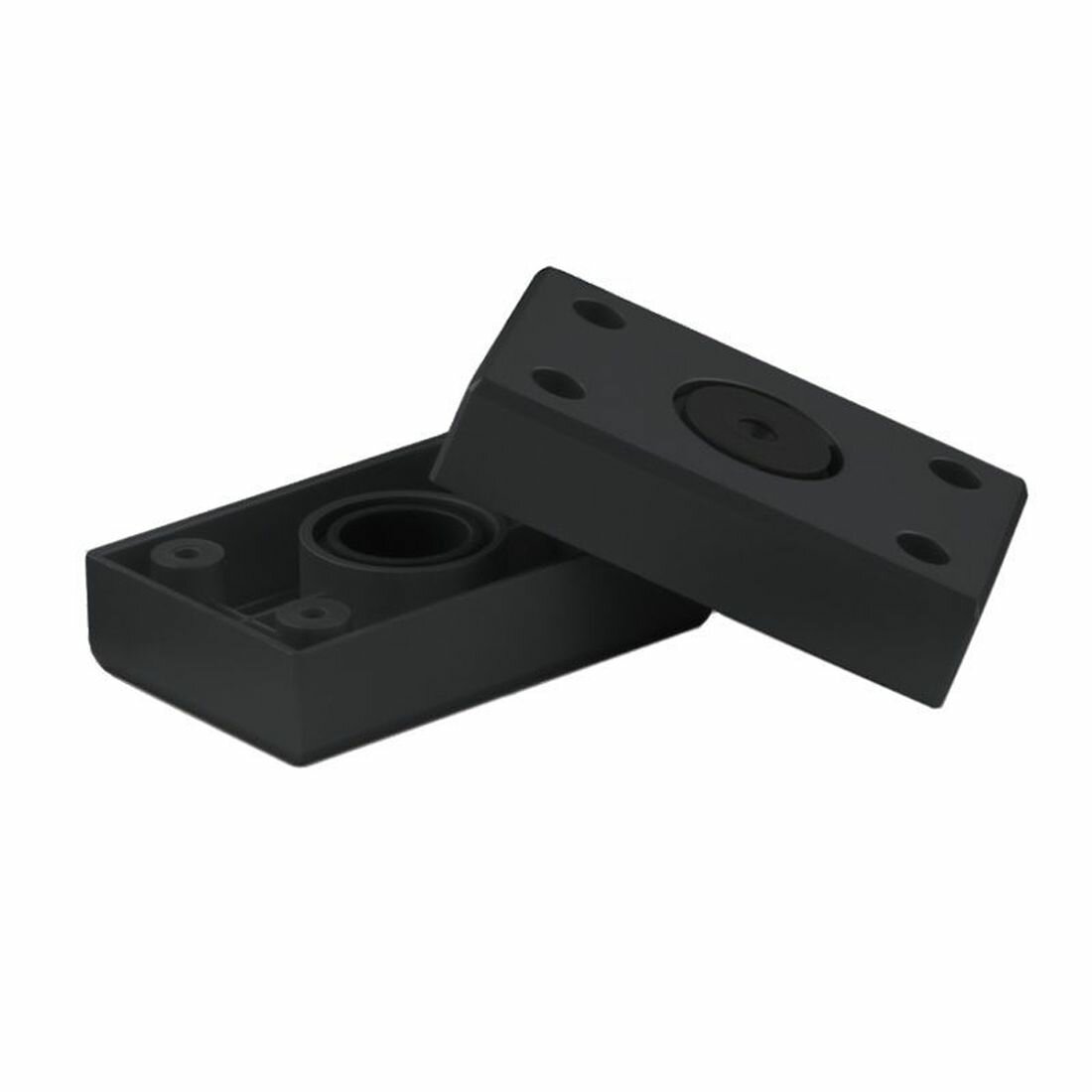 Опора мебельная пластиковая B-01 h-20 регулируемая, черная