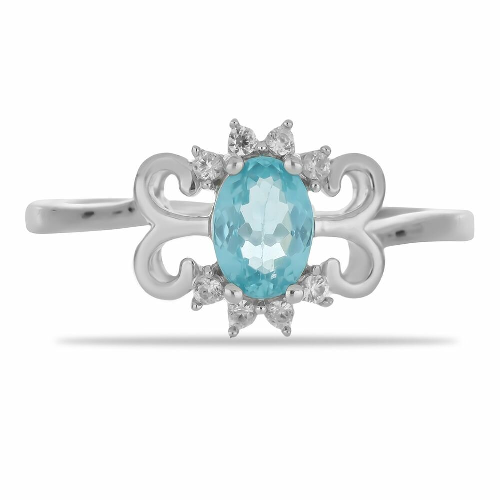 Кольцо, серебро, 925 проба, родирование, циркон