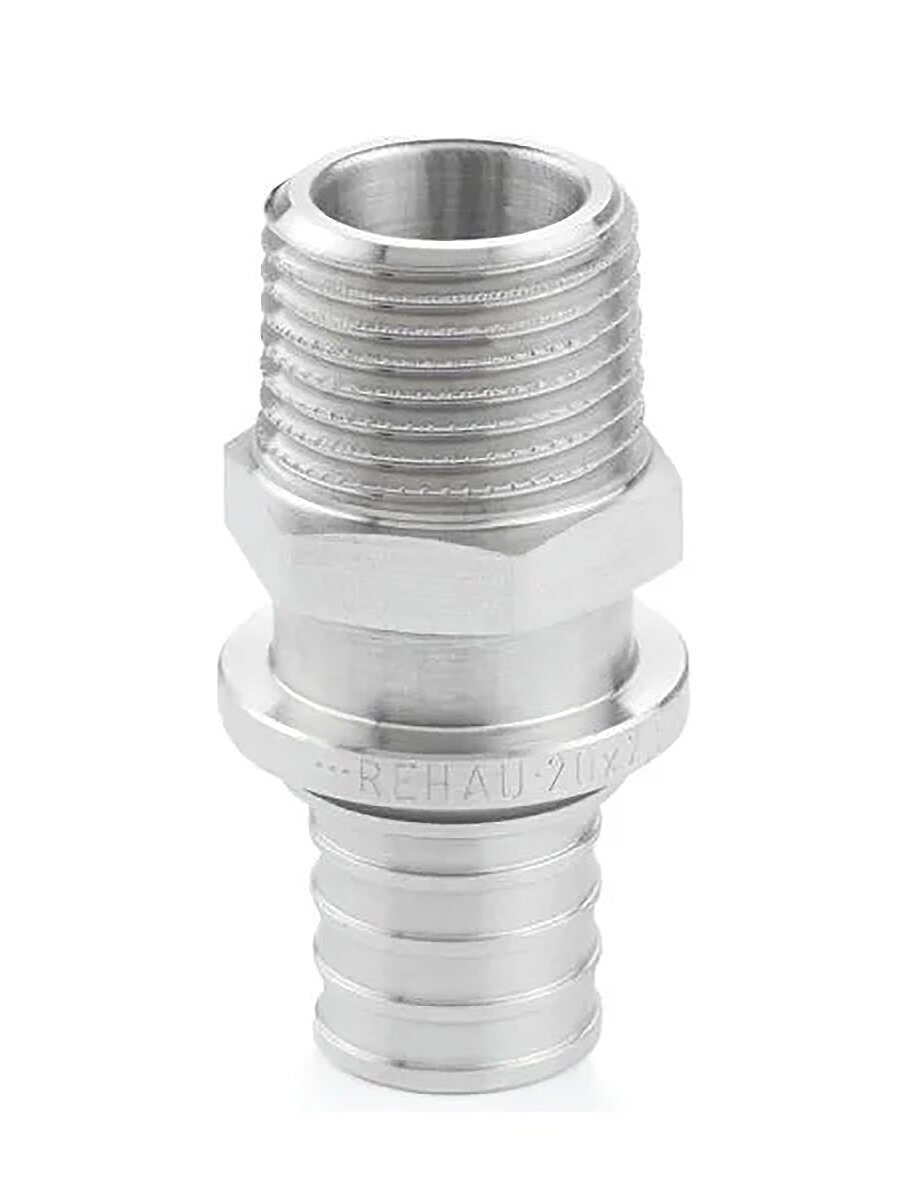 Соединитель REHAU RAUTITAN S, 14х1/2"Н, оцинк. латунь, 12350801001