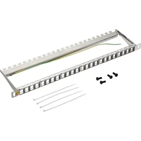 Патч-панель наборная Lanmaster LAN-PPC24OK-STP 19" 0,5U 24xRJ45 STP