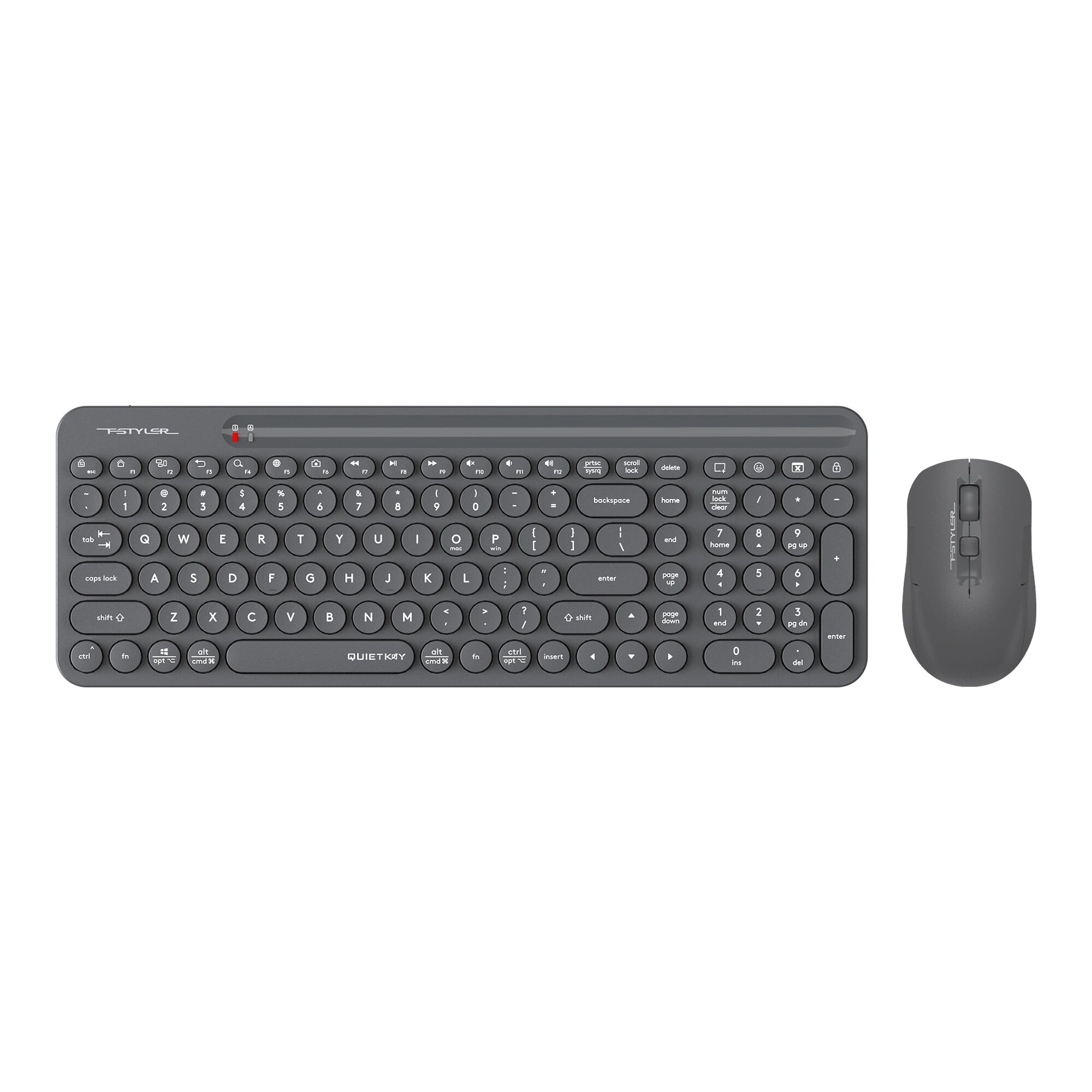 Комплект клавиатура+мышь A4Tech Fstyler FG3300 Air2 серый/серый