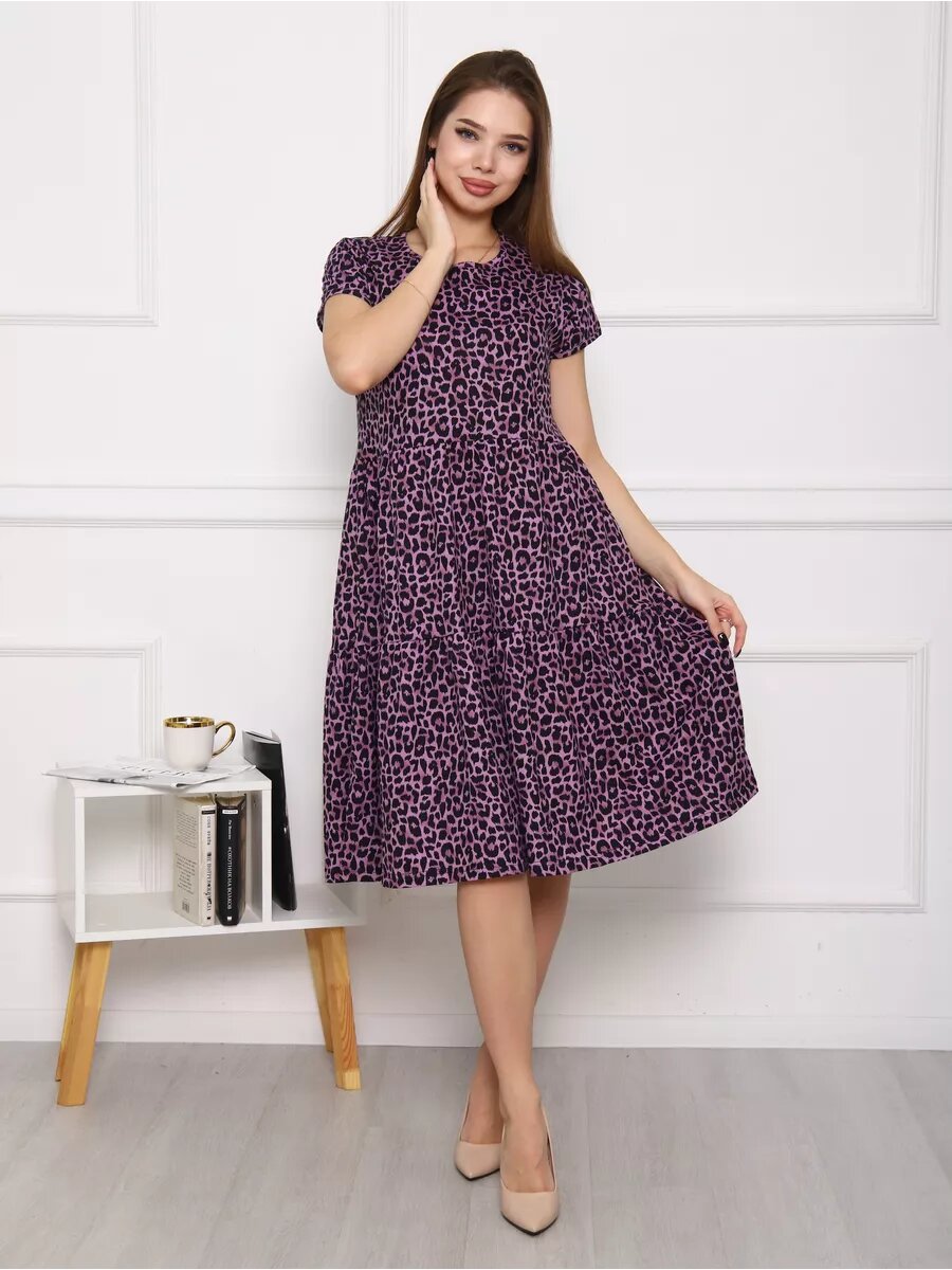 Платье трикотажное больших размеров