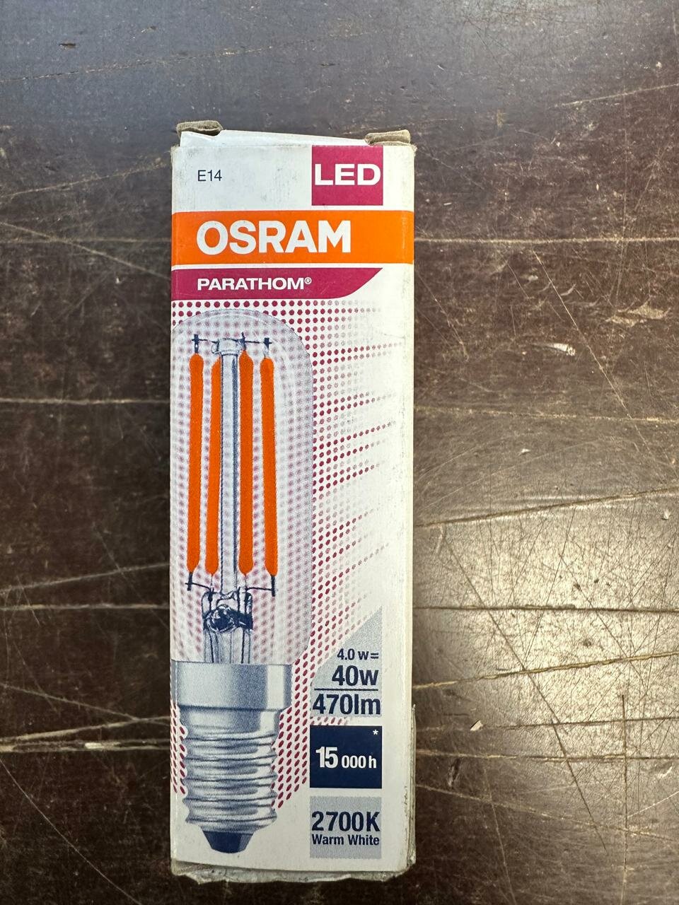 Лампа светодиодная для холодильника Osram PT2640 4W/827 230V CL E14 470lm Filament 4058075133525