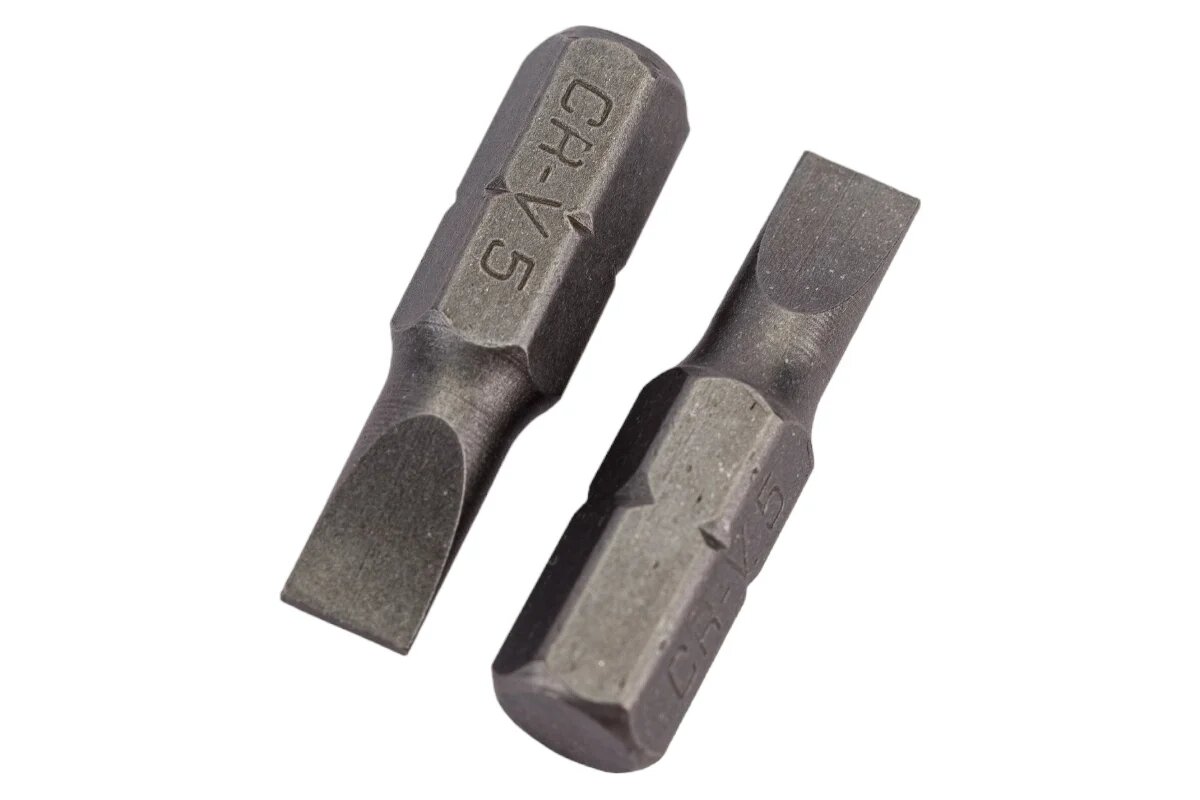 Управдом бит SL 5.0х0.6 мм CrV, 10 шт - набор бит для шурупов и винтов со SL профилем