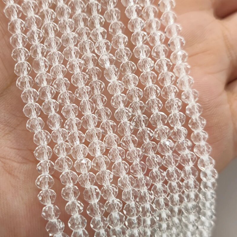 Граненые стеклянные бусины чешского хрусталя 2 3 4 6 8 мм Белый, 4mm(125pcs), C1