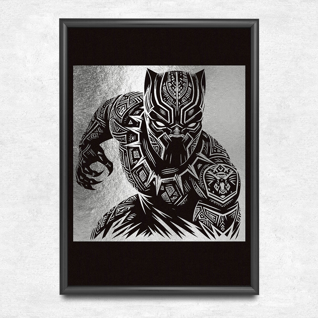 Постер Черная Пантера / плакат для интерьера супергерой. Марвел, Marvel, комиксы, фильмы, игры