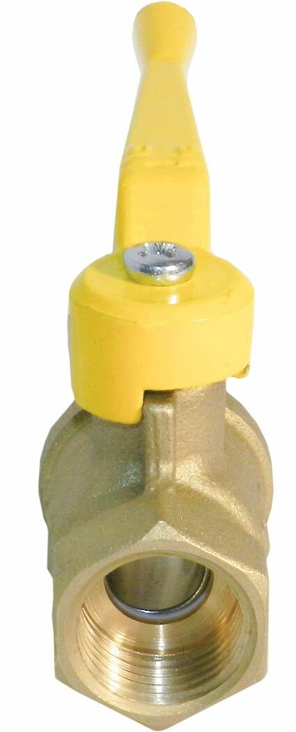 Кран газовый шаровой, 3/4" d20, гайка-штуцер, рычаг БАЗ
