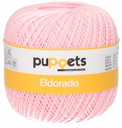 Eldorado /Эльдорадо/ нить кроше (пряжа для вязания крючком) Puppets, MEZ Венгрия, 4574010 (07510, светло-розовый)