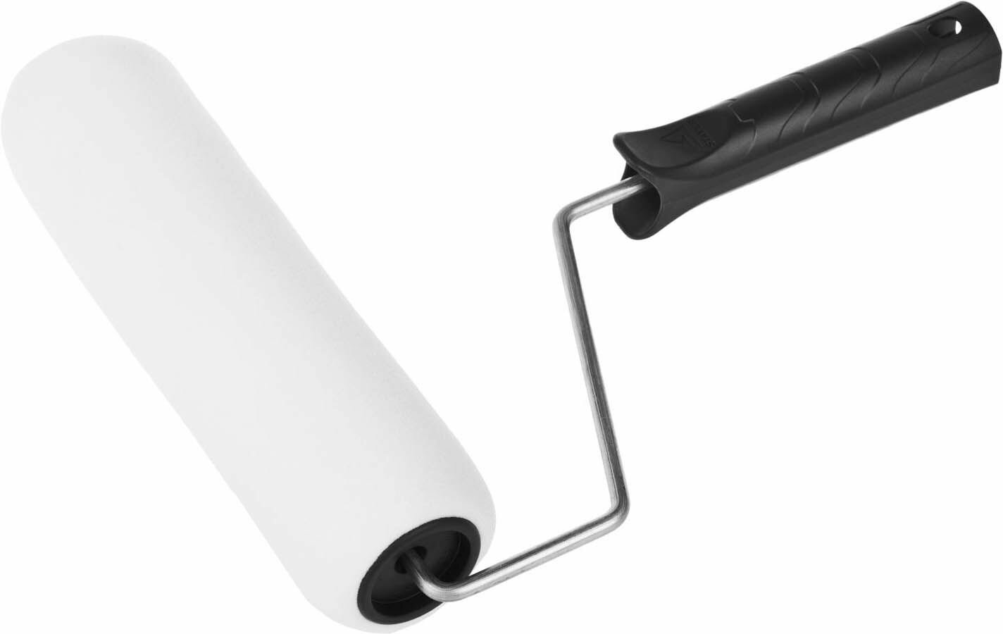 Малярный валик STAYER поролон, 44 х 240 мм, бюгель 6 мм, ворс 2 мм, для водоэмульсионных, акриловых красок и эмали (0360-24)