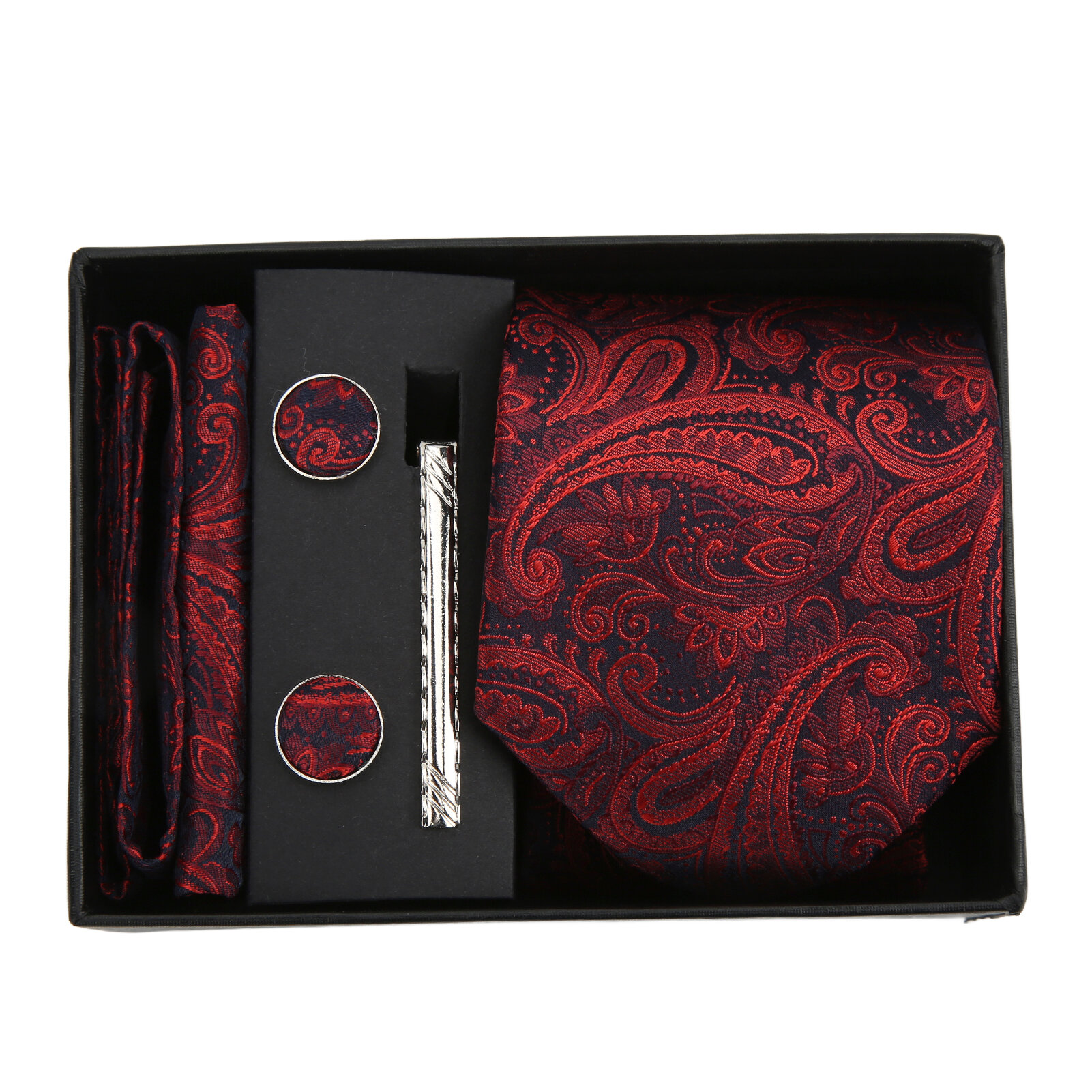 Комплект из 5 мужских галстуков, изысканный мужской деловой костюм, свадебный костюм, смокинг, галстук, подарочная коробка, украшение A5