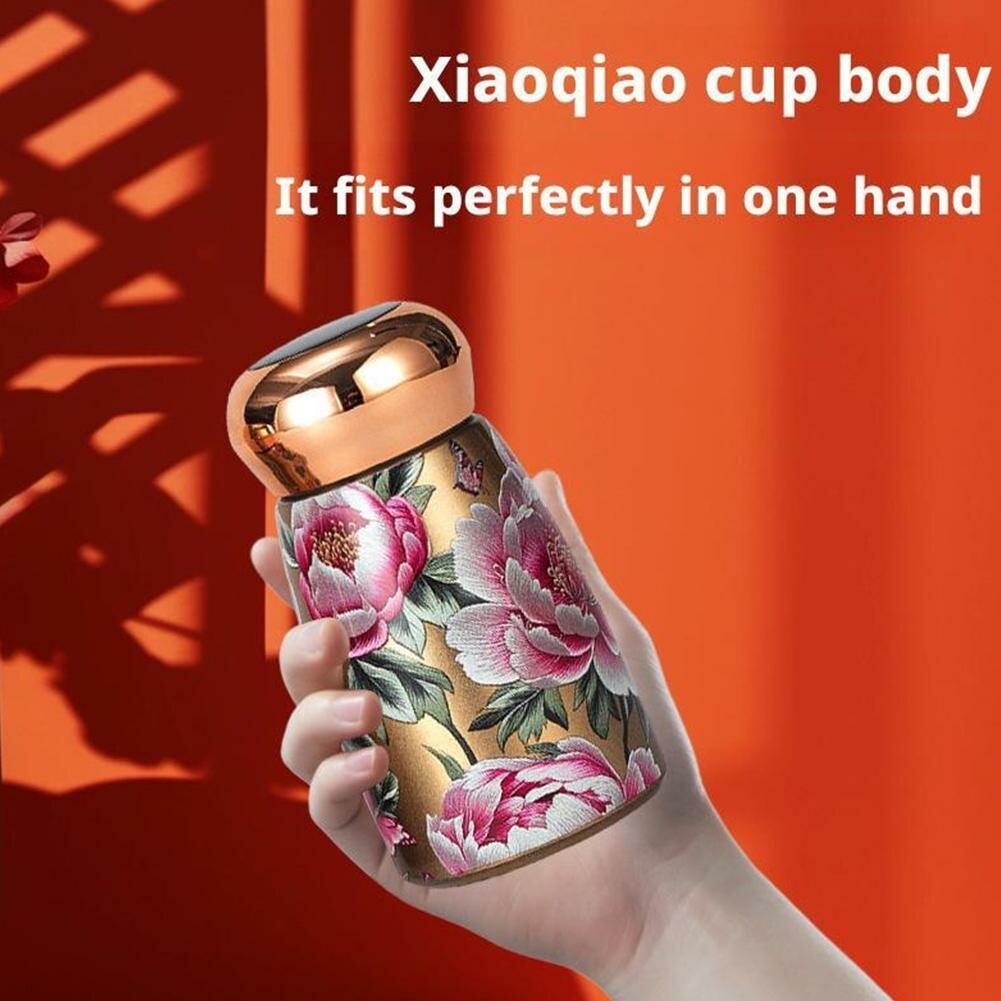 Керамическая ретро-термос-кружка с павлином/бабочкой объемом 230 мл для холодных и горячих напитков