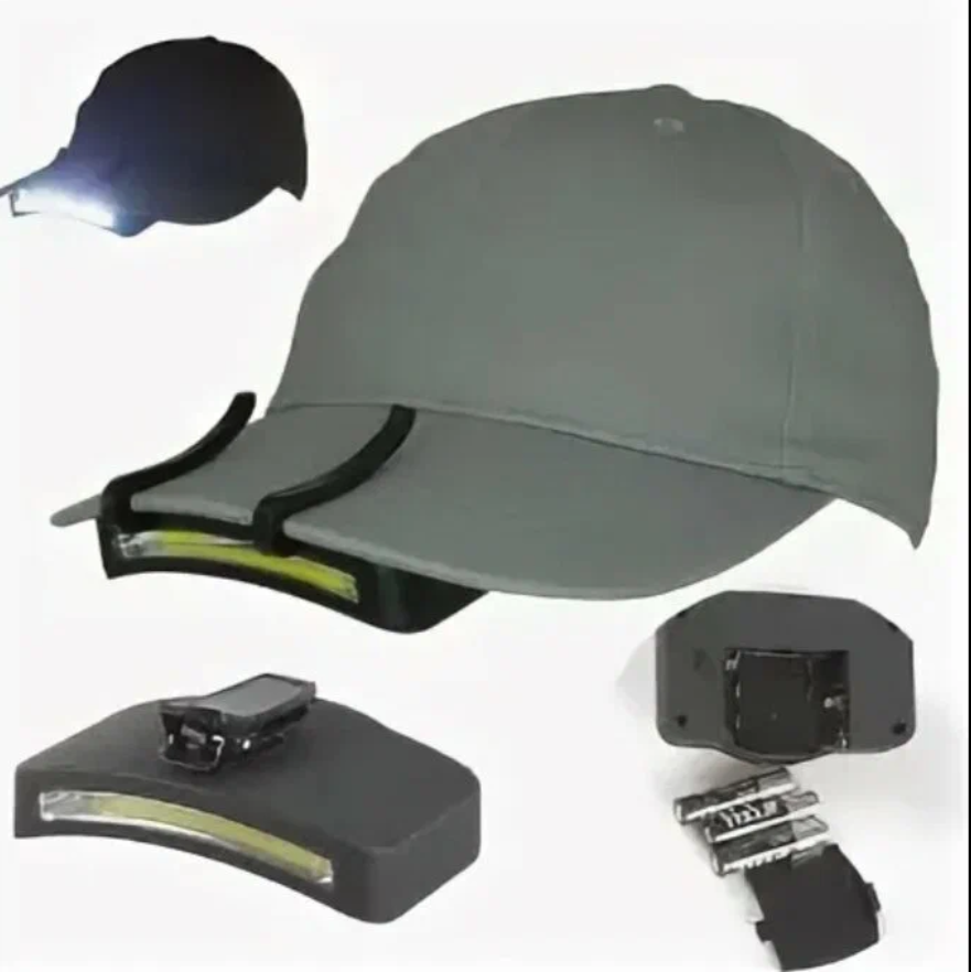 Фонарик на бейсболку, 11 светодиодов, питание от батареек AAA