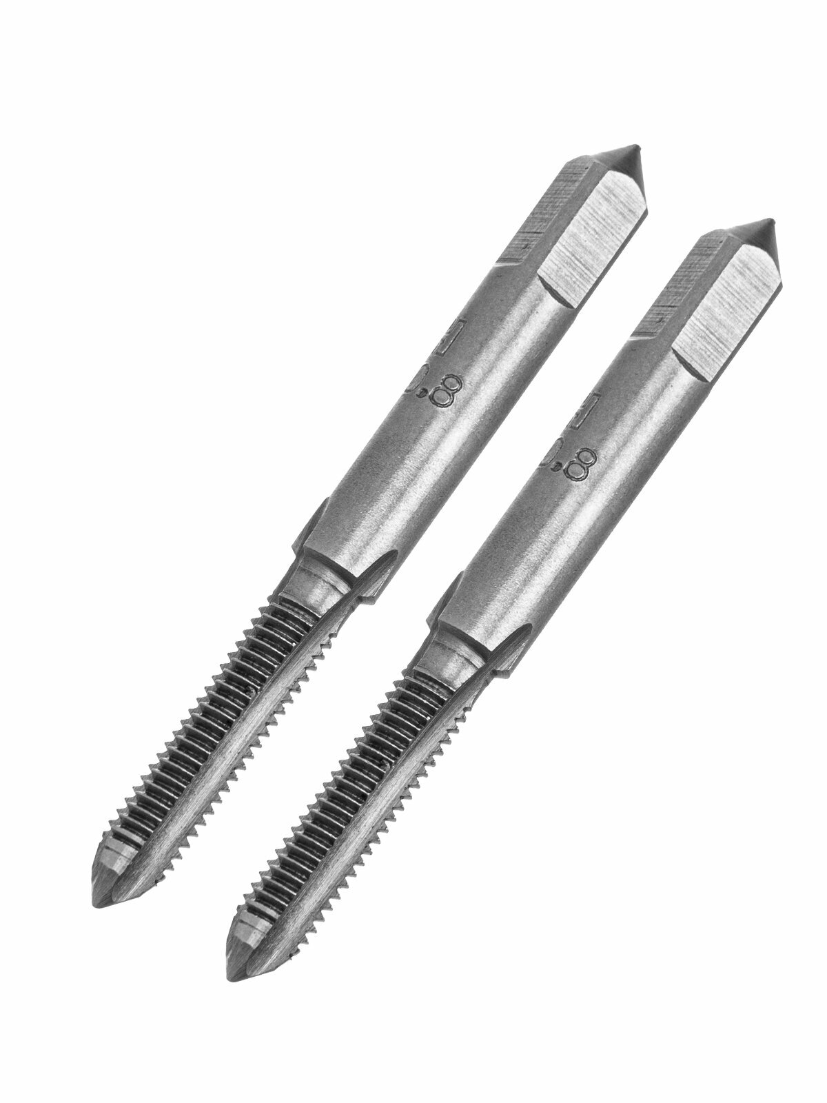 Метчик М5 х 0.8 мм ручной Сибртех, легированная сталь 9ХС, закаленные рабочие части, комплект из 2 штук, 76613