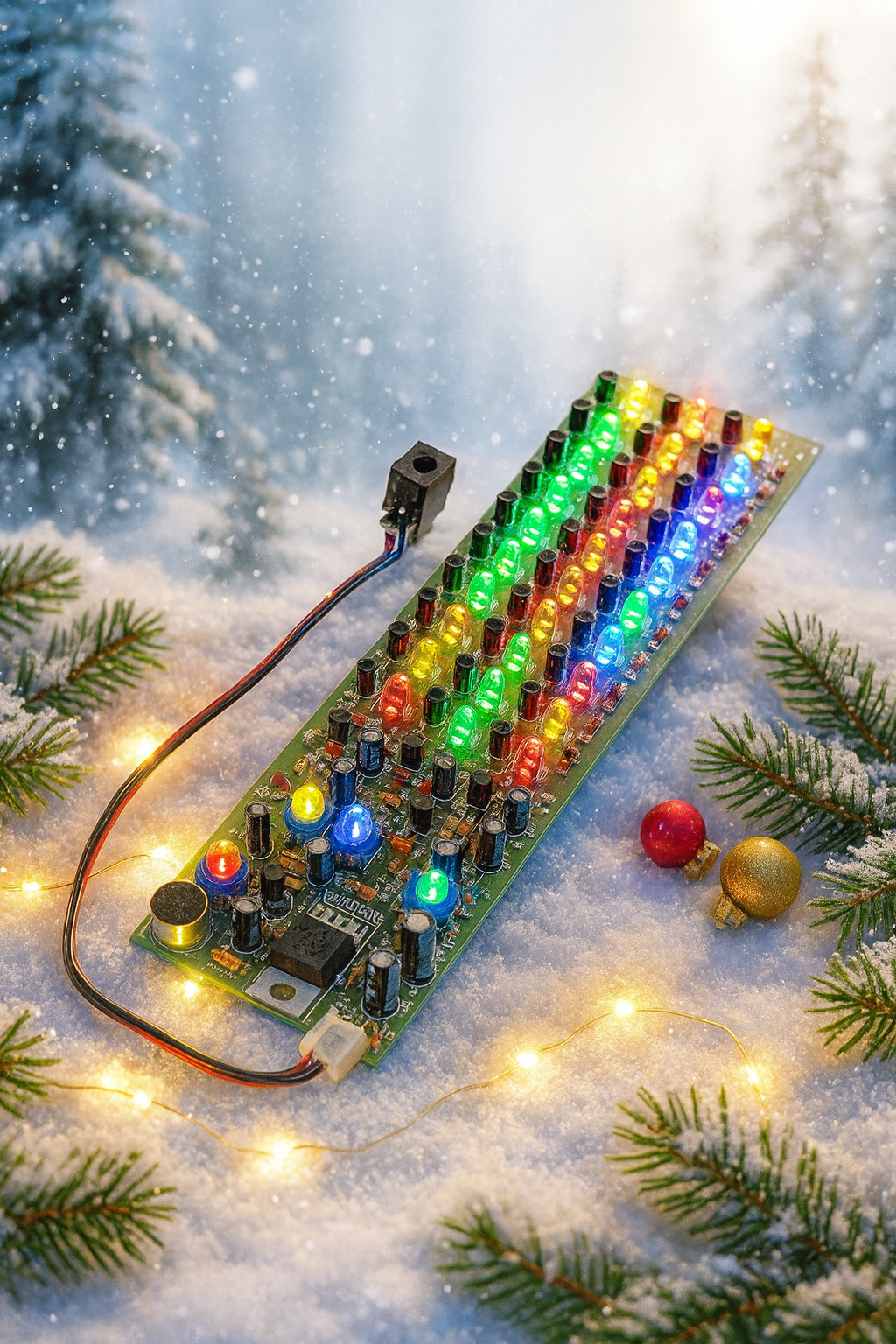 Набор для самостоятельной сборки и пайки "Цветомузыкальная установка на светодиодах NF192LED" (. Ф)