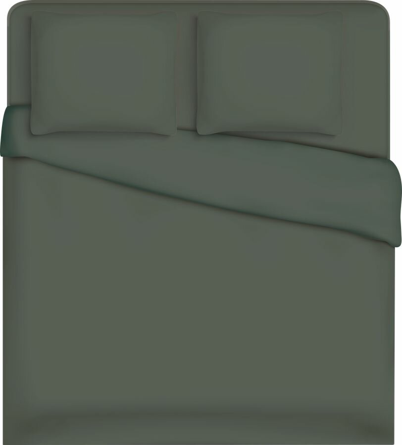 Пододеяльник HOMECLUB 200x220см+/-3см, сатин, зеленый Арт. HCDC-S-200-EN (Россия)