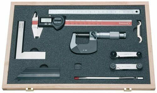 Набор из 8 приборов для измерения и разметки в деревянном футляре Format 4094 1200 Fplus