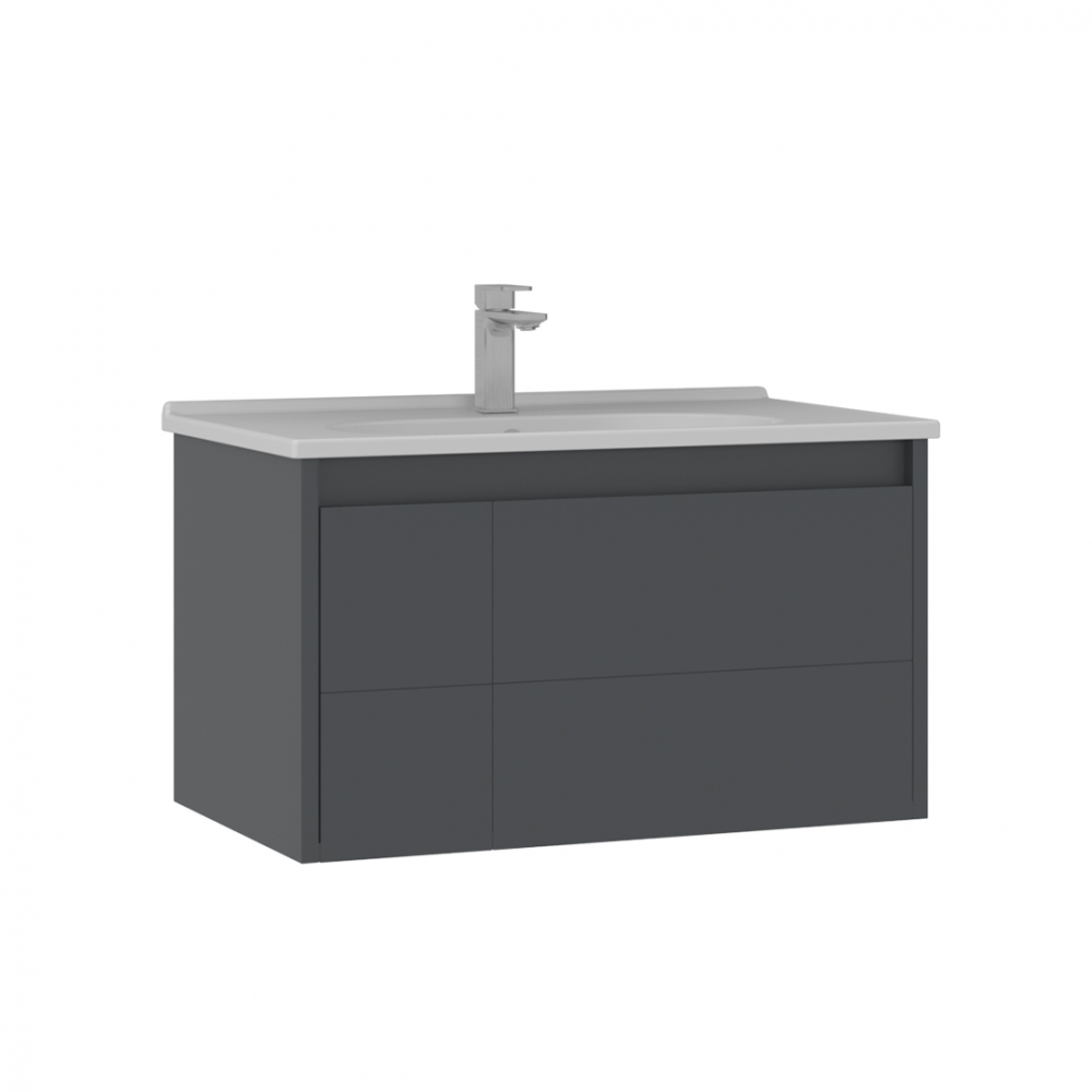 Тумба с раковиной ORKA Likya 80 антрацит матовый 5002491