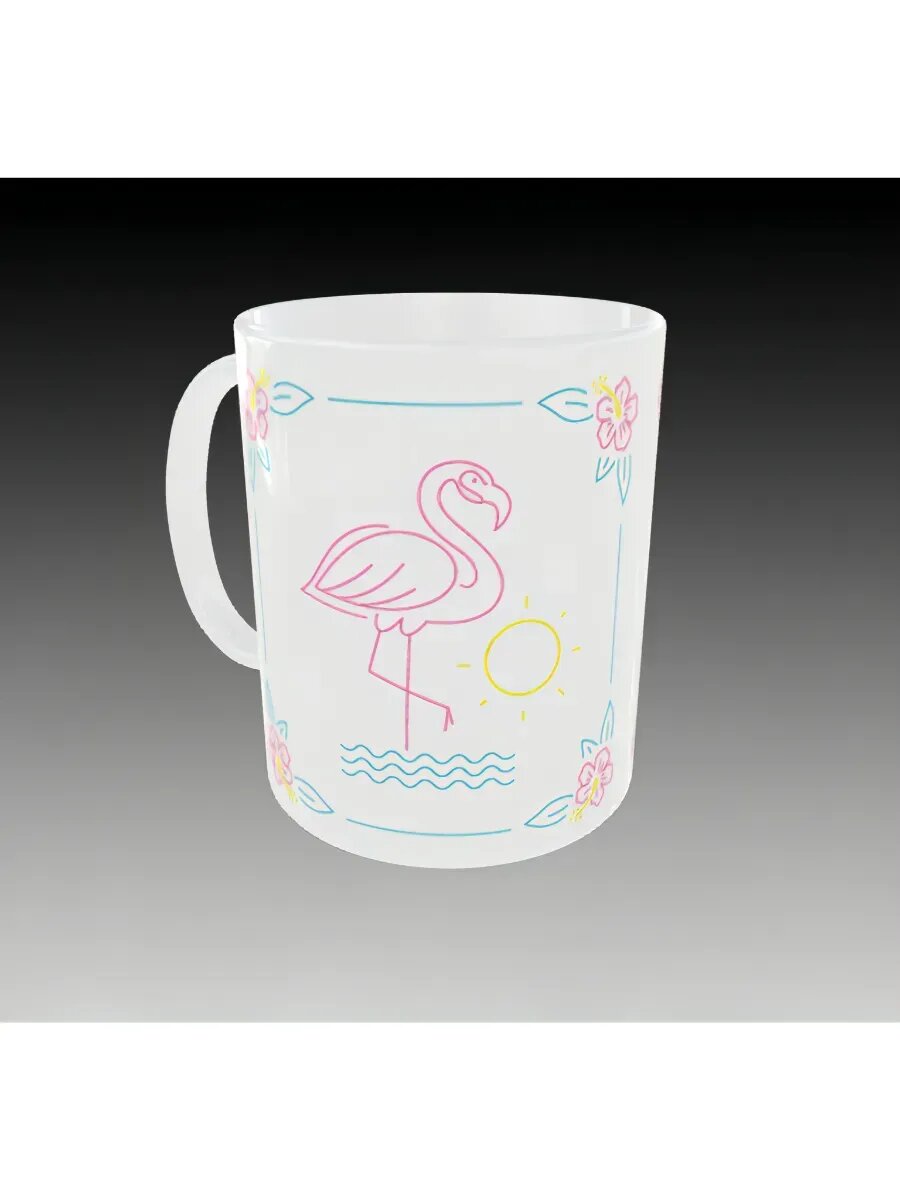 Кружка с принтом Фламинго