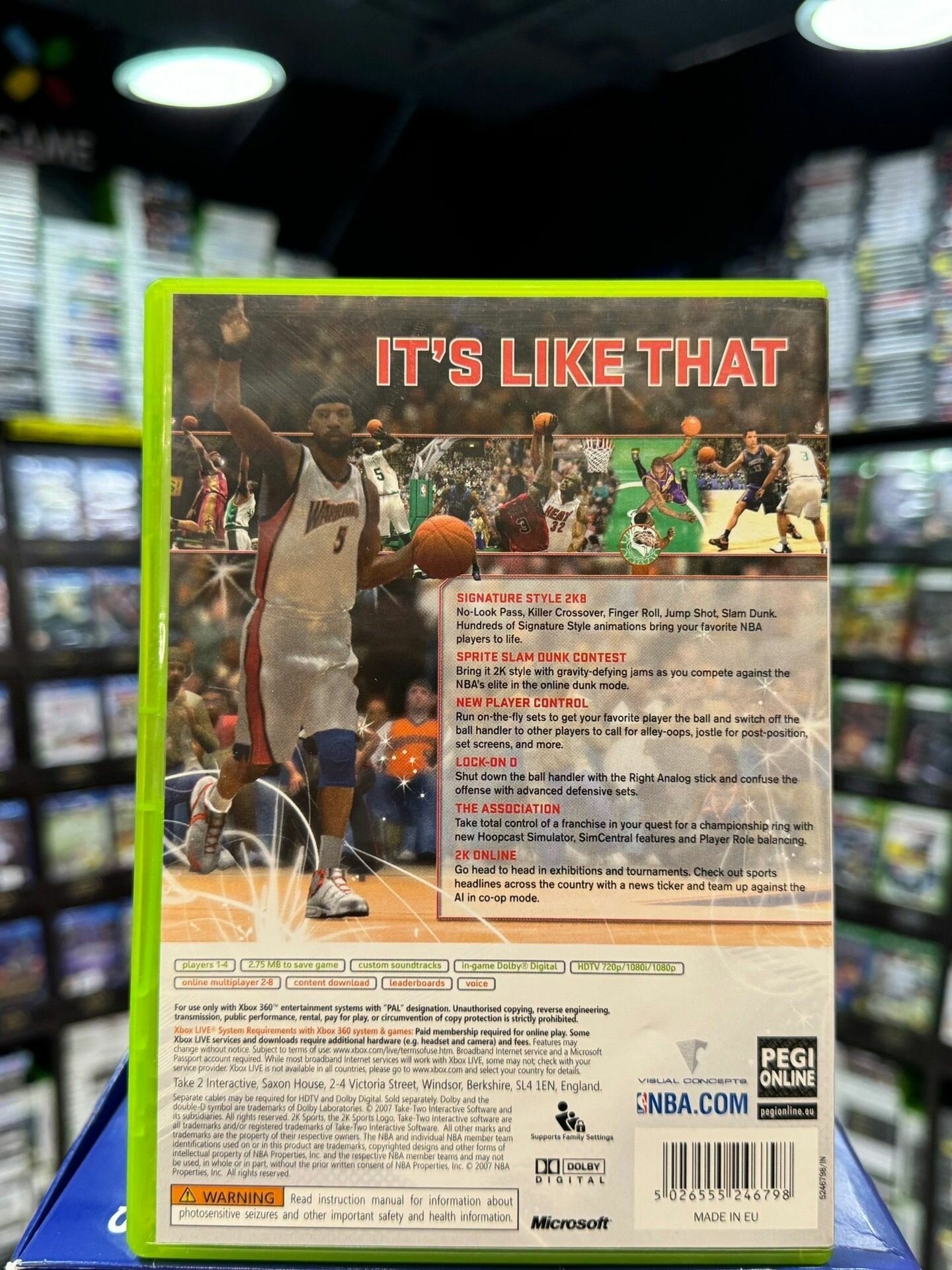 Игра NBA 2k08 (Xbox 360) (Box) — фото 1