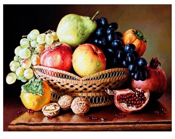 Картина стразами Остров Сокровищ (алмазная мозаика) 40х50 см, "Дары осени", без подрамника