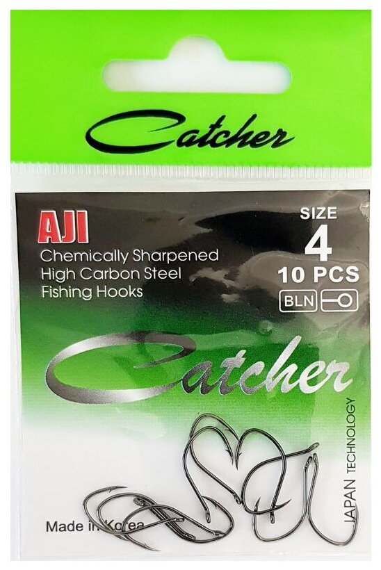 Крючок "Catcher" AJI Size 4 (3 пакетика)