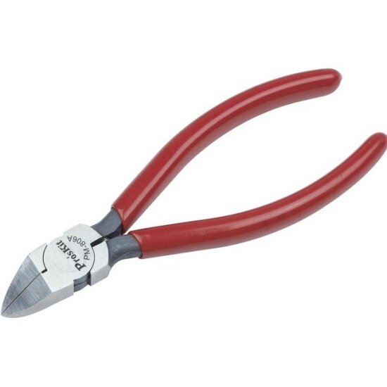 Кусачки для пластика косые Pro'skit PM-806A, пружина, длина 150мм