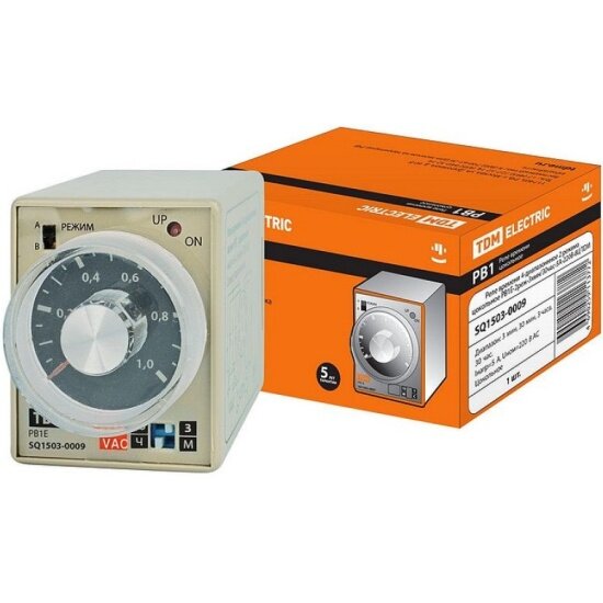 Реле времени Tdm Electric РВ1E-2реж-3мин/30час-5А-230В-8Ц, SQ1503-0009