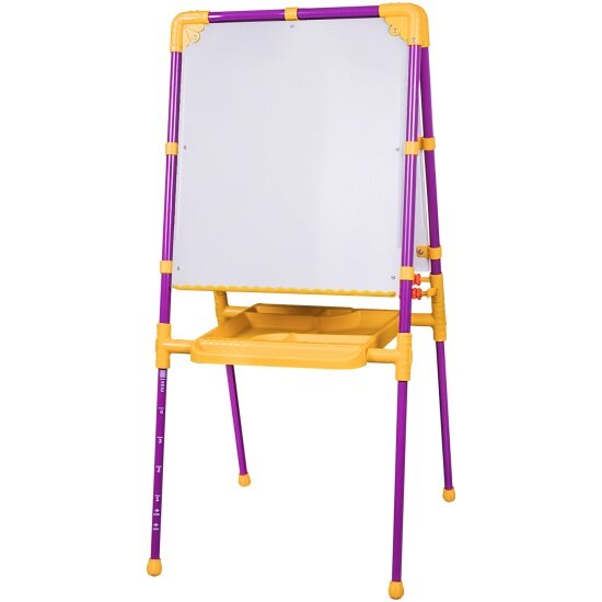 Мольберт растущий Brauberg для мела/магнитно-маркерный, 53х46 см, "NIKA KIDS", сиреневый, 238050