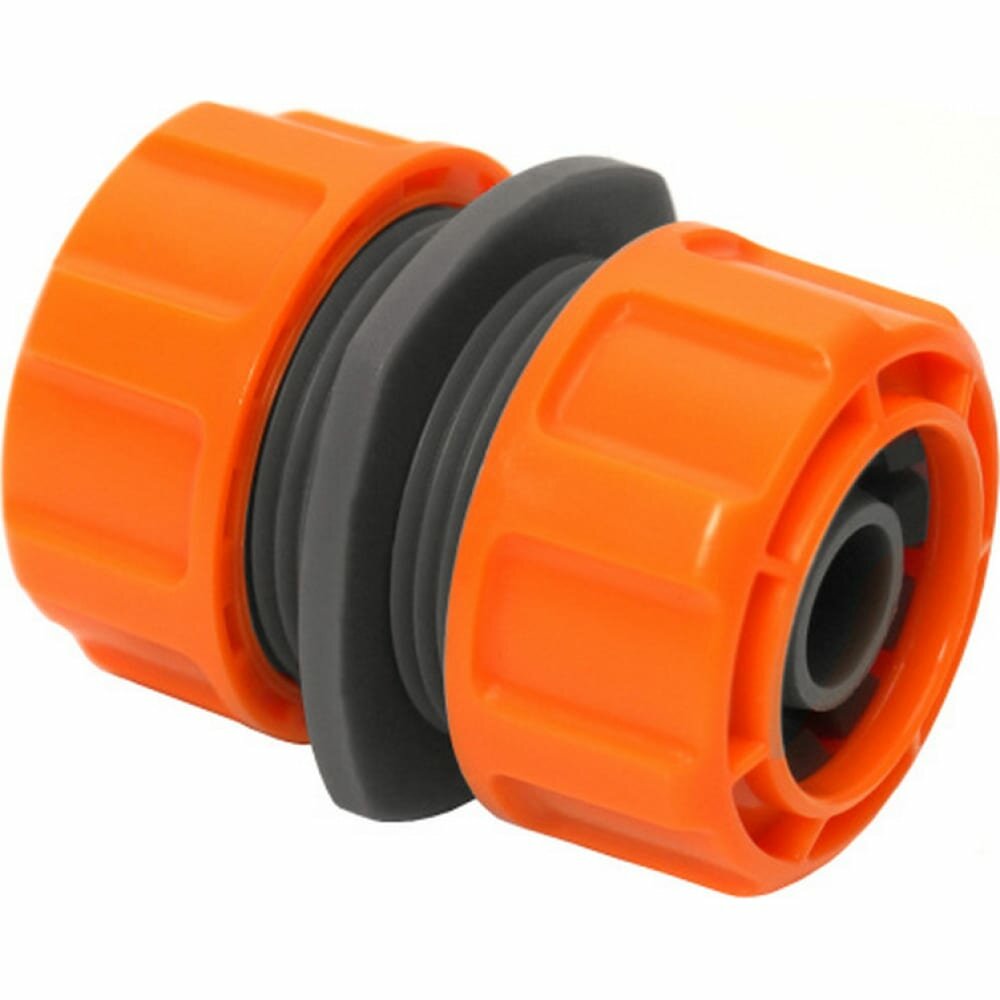 Муфта ремонтная для шланга 3/4" POLYAGRO 7575720 из прочного ABS‑пластика, конструкция для соединения двух шлангов