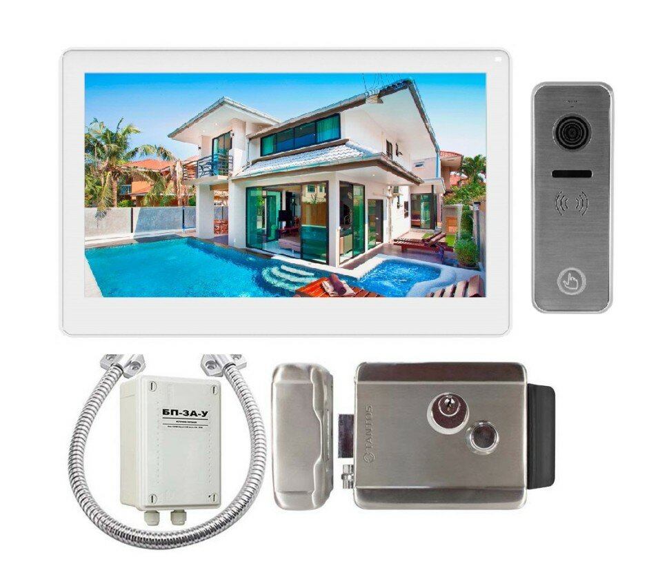 Комплект видеодомофона Tantos NEO HD SE Tuya и iPanel2 HD c замком