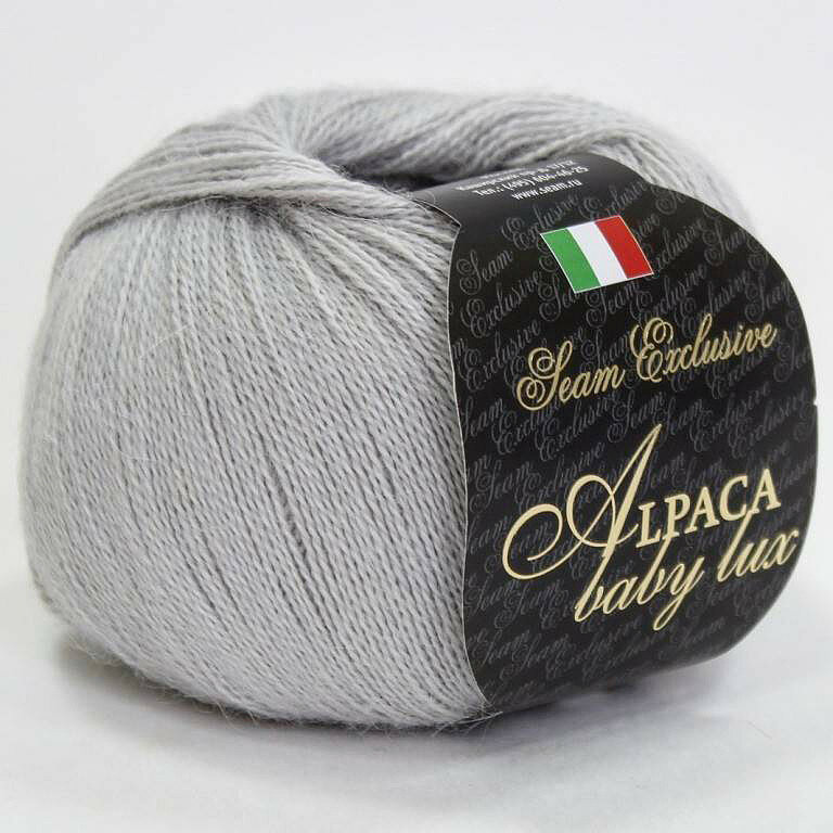 Пряжа Seam ALPACA BABY LUX 05 св. серый (2 мотка)
