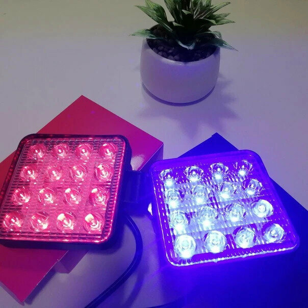 Вспышки фсо красно - синие + белый два режима 48w пара 2шт стробоскоп