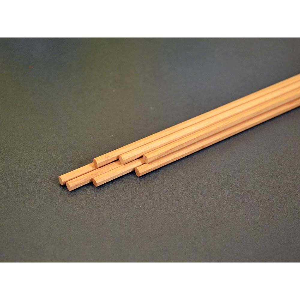 Рейка груша восьмигранная, 3х3х500 мм, 4 шт, материал для моделирования, Россия