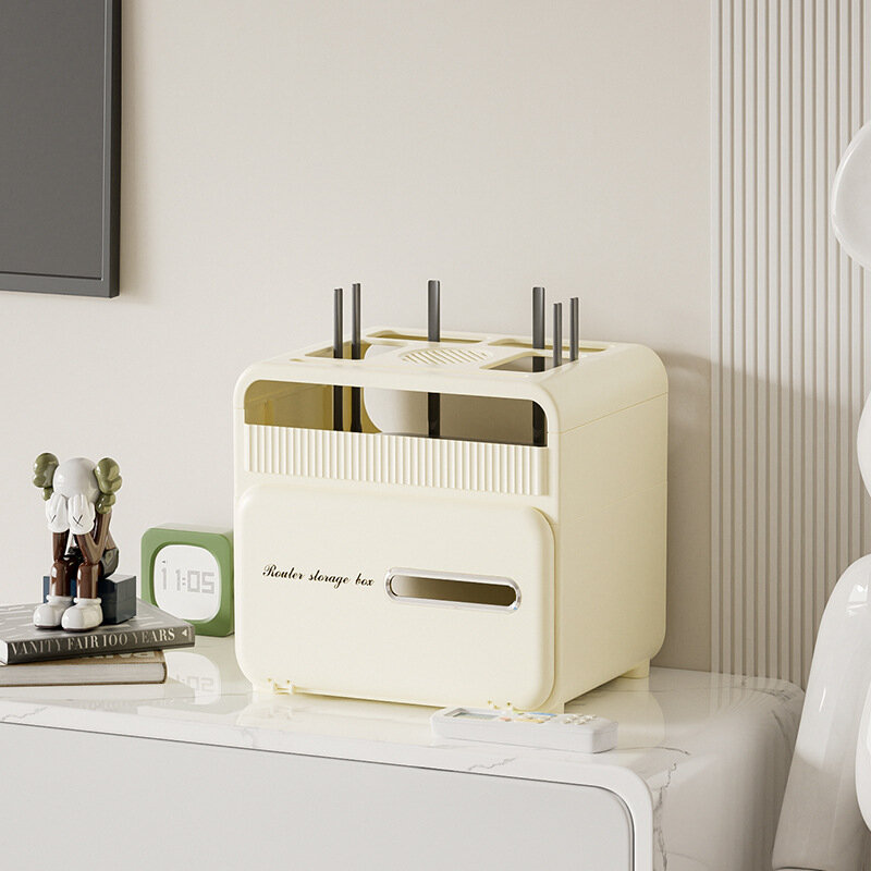 Коробка для хранения WiFi роутера, полка для ТВ-приставки, органайзер для проводов, держатель для беспроводного модема