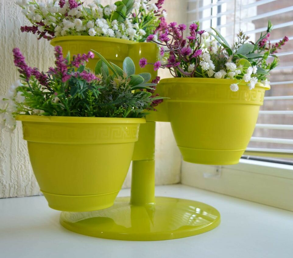 Кашпо-каскад Антик, фисташковый