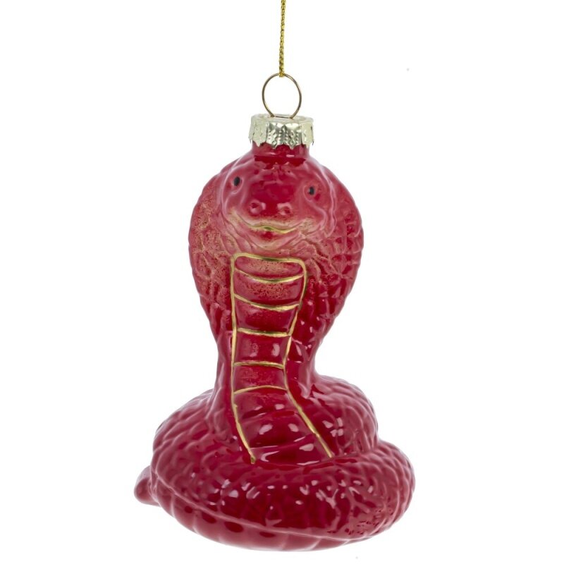 Елочная игрушка Змея, 7х6,5х11,5 см, цв. красный KSM-813762красн