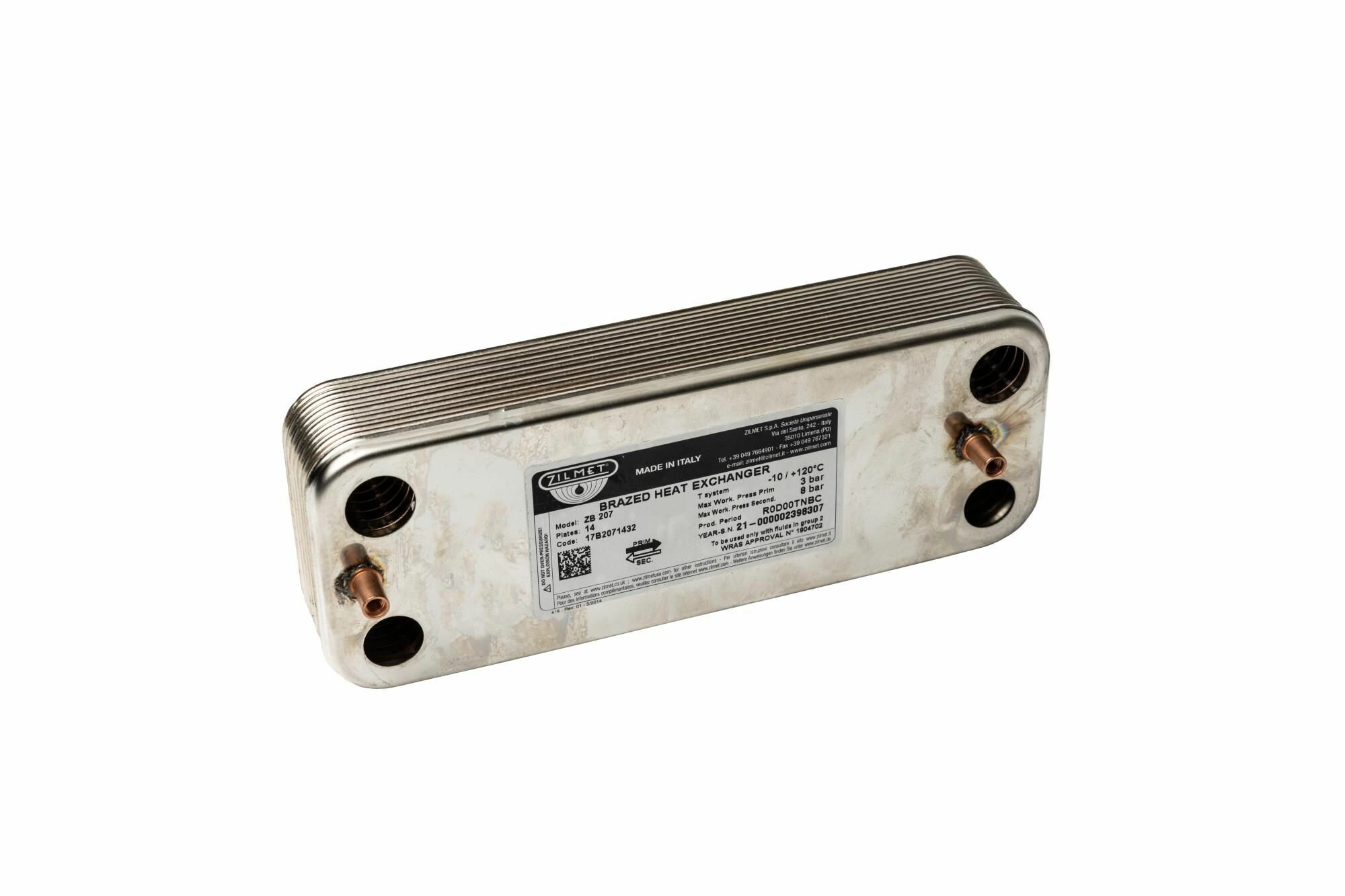 Вторичный теплообменник для котла SAUNIER DUVAL Themaclassic, Combite, Isotwin S1016600 ГВС 14 пластин