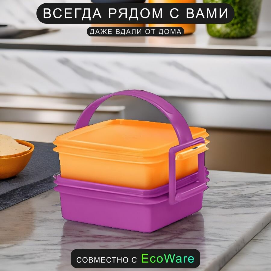 Контейнеры пищевые Tupperware Парад, с ручкой, герметичные, 780 мл — фото 1