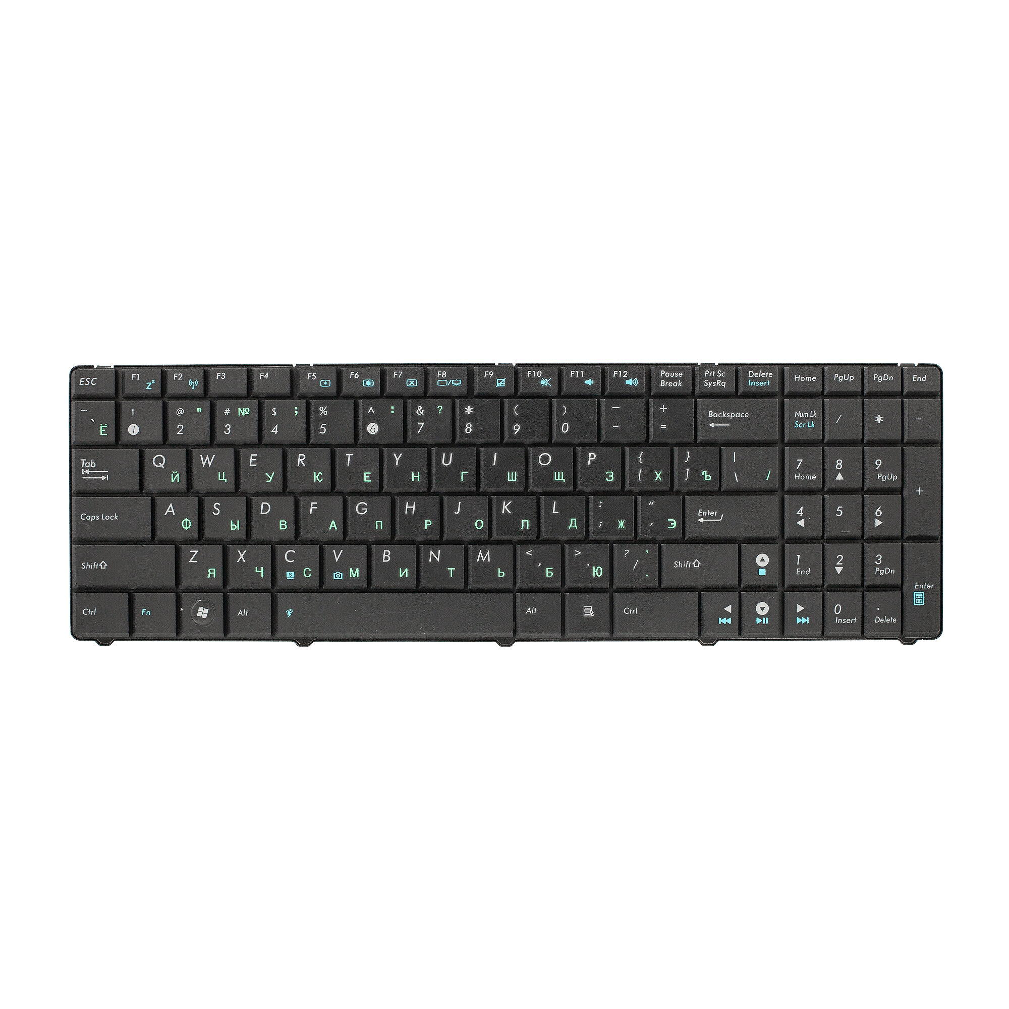 Клавиатура для ноутбука Asus K70ID / K70IC / K70IO / K70IJ / K70AF / K70AC / K70AD / K70AE / K51AC / K51AE / K50IJ / K50IE - черная