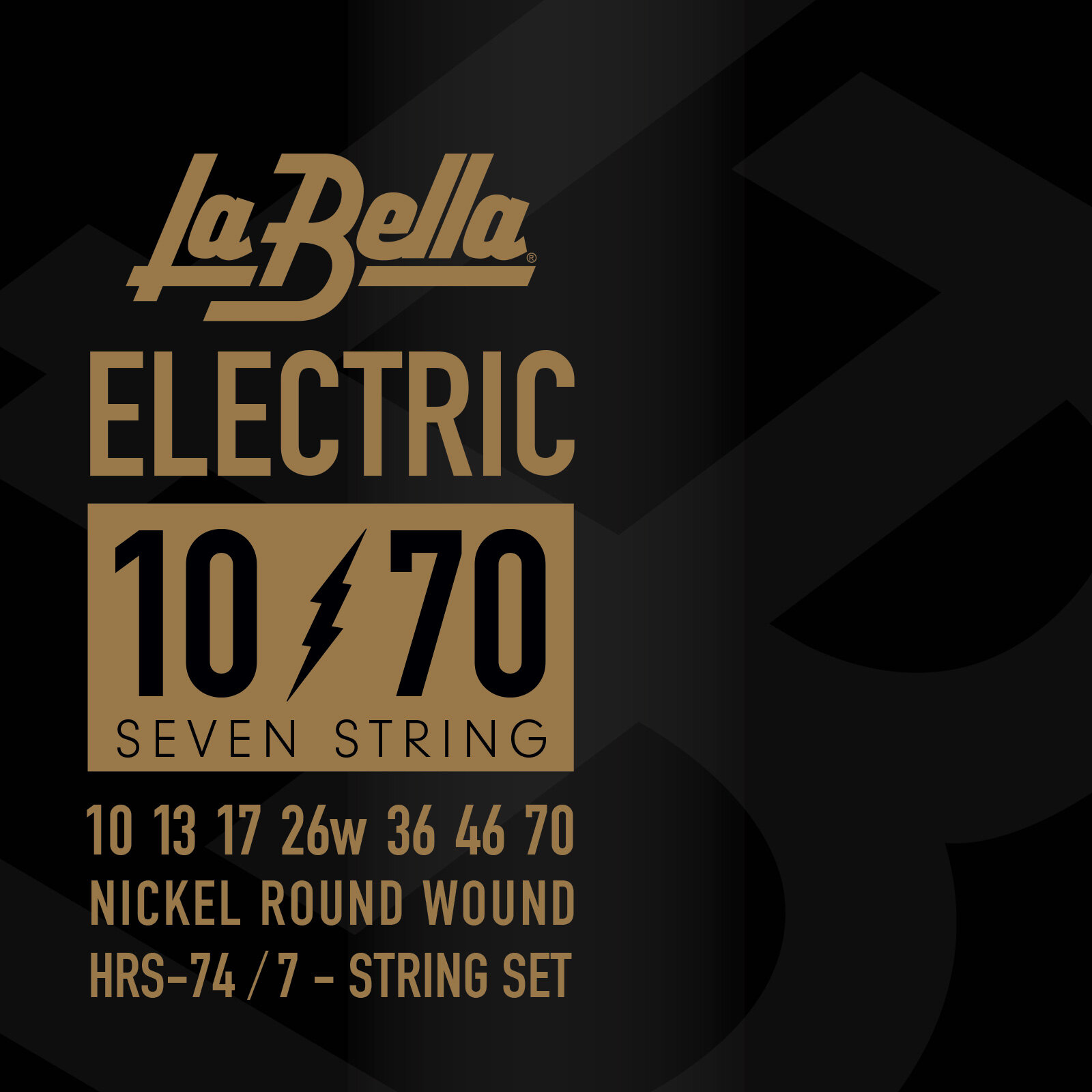 Струны для электрогитары La Bella 7-String Hard Rockin Steel HRS-74 10-70