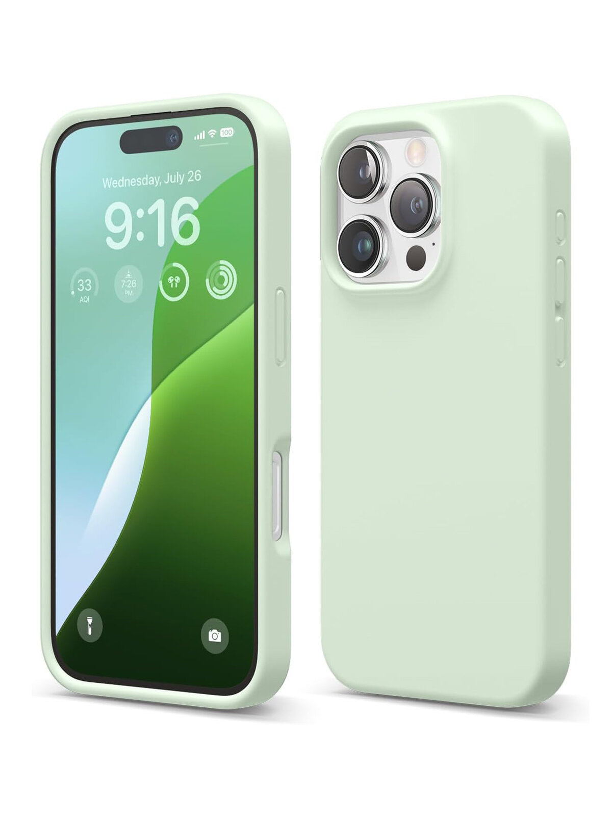 Elago для iPhone 16 Pro чехол Soft silicone (Liquid) Soft Mint