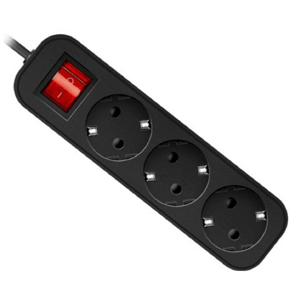 Defender Сетевые фильтры Удлинитель G330 3.0 м, 3 розетки 99334 выключатель, с заземлением