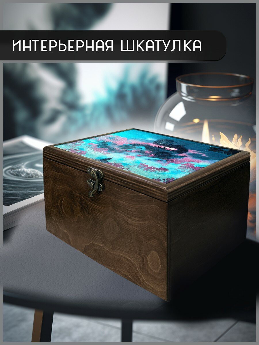 Шкатулка интерьерная для украшений универсальная 22x17x12 см игры Sekiro Shadows Die Twice (секиро, самурай, ронин, япония) - 518