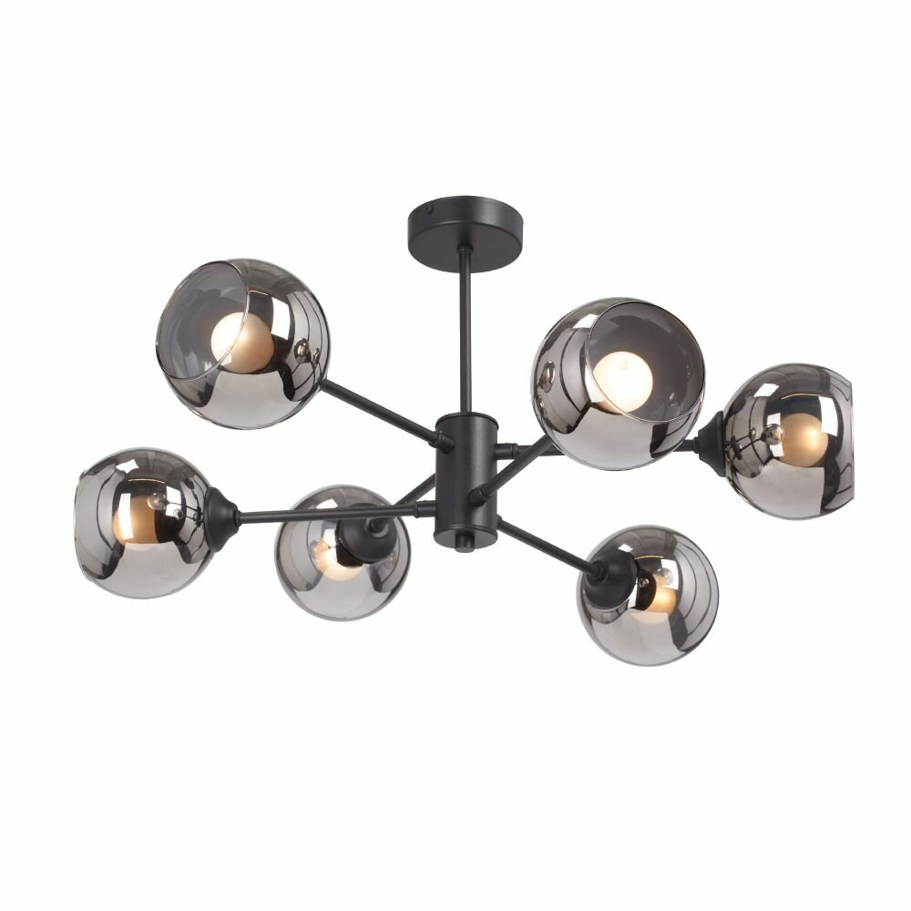 Люстра Vitaluce V3993-1/6PL, 6xE27 Макс. 40Вт Черный, Матовый / Виталюче.