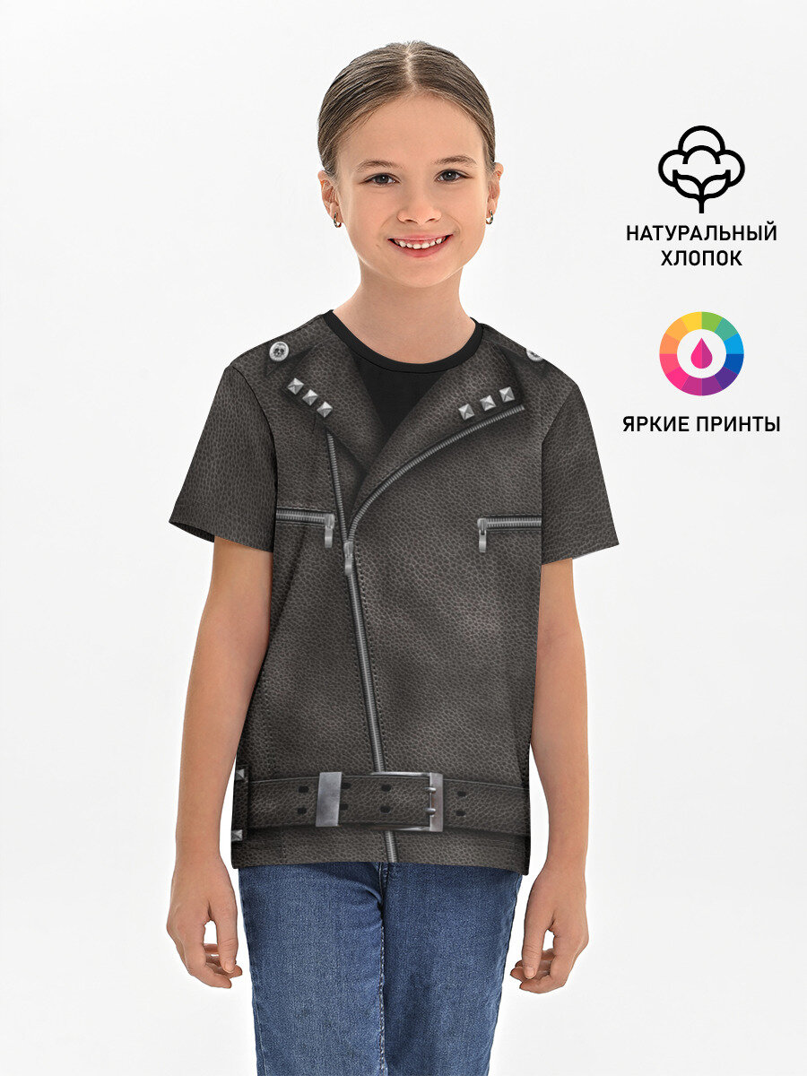 Футболка хлопковая детская Косуха Байкерская