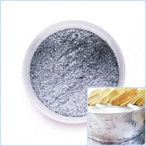 Краситель перл. сухой кандуриновый Серебро настоящее, 100 гр. (Набор из 1 шт.)