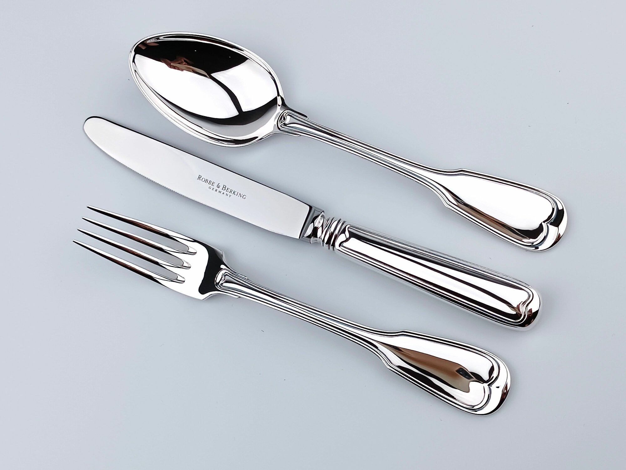 Набор столовых приборов ALT-FADEN Robbe & Berking, Германия, на 1 персону, 3 предмета с посеребрением